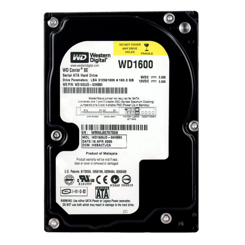 Жесткий диск Western Digital WD1600JD 160Gb SATA 3,5" HDD