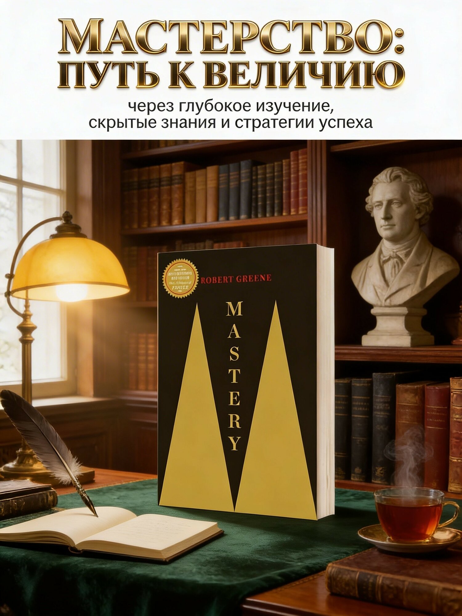 Книга «Мастерство» Роберта Грина, путь к величию через глубокое изучение, скрытые знания и стратегии успеха