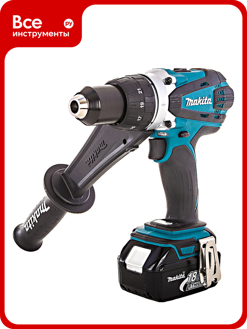 Аккумуляторная дрель-шуруповерт Makita DDF458RFE