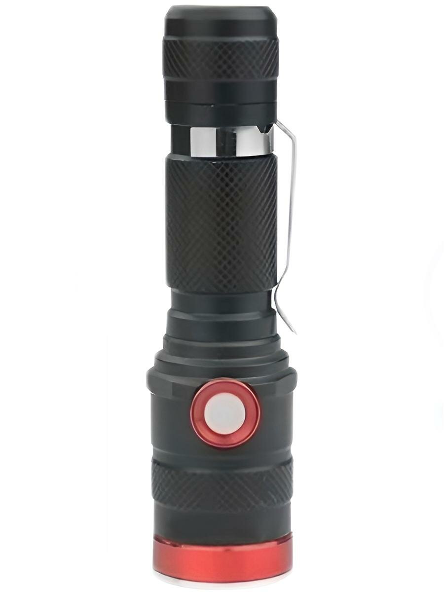 Фонарь ручной YYC-736 T6 аккумуляторный, зарядка micro USB, черный
