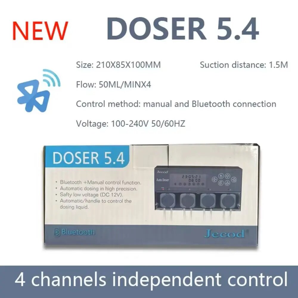 Jecod DOSER 5.4, аквариумный дозатор, 4 канала, Bluetooth