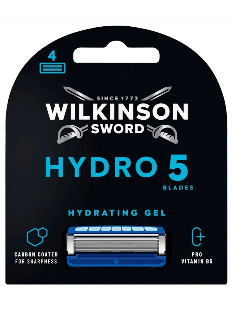Wilkinson Sword Сменные кассеты Schick HYDRO 5 (8 шт.), 5 лезвий, механизм "флип-триммер", гелевая увл. полоска