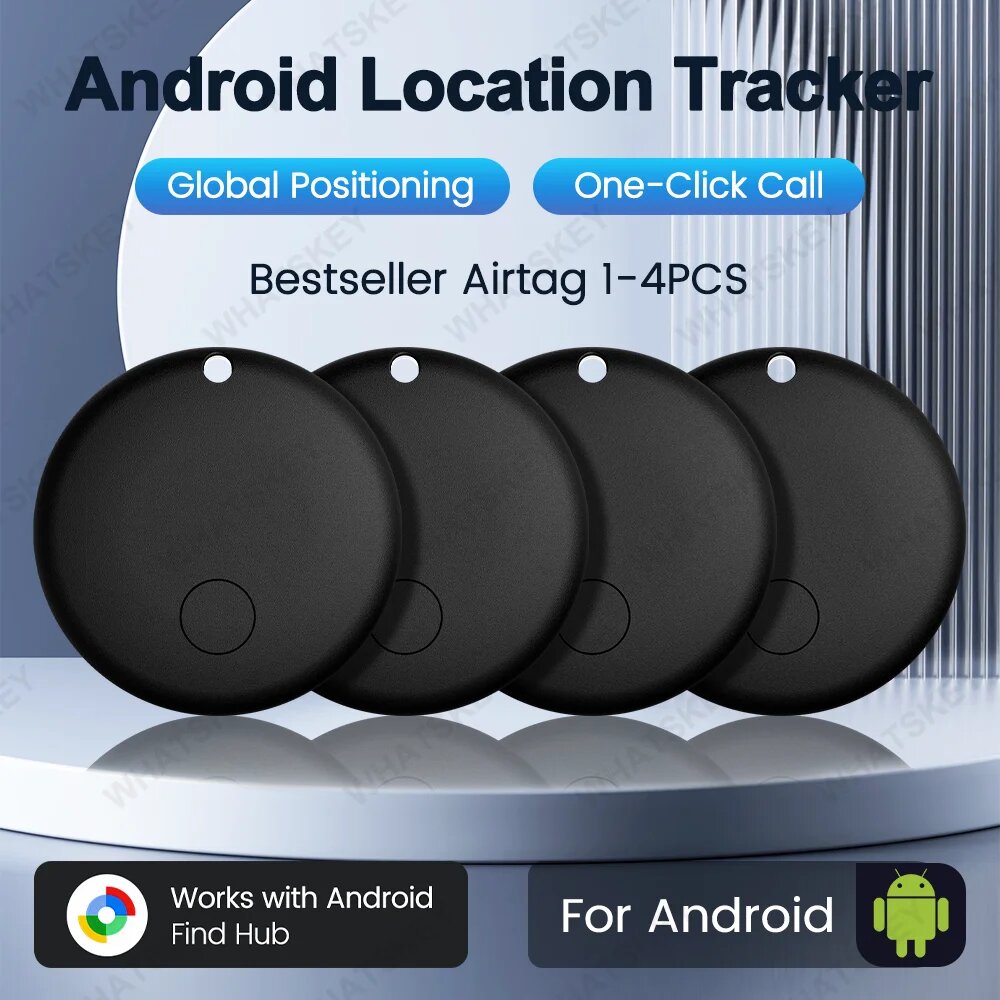 Мини-GPS-локатор для Android, защита от потери, будильник, Google Find, кошелек, брелок, смарт-метка, совместимость с Bluetooth, поиск ключей для домашних животных и детей.