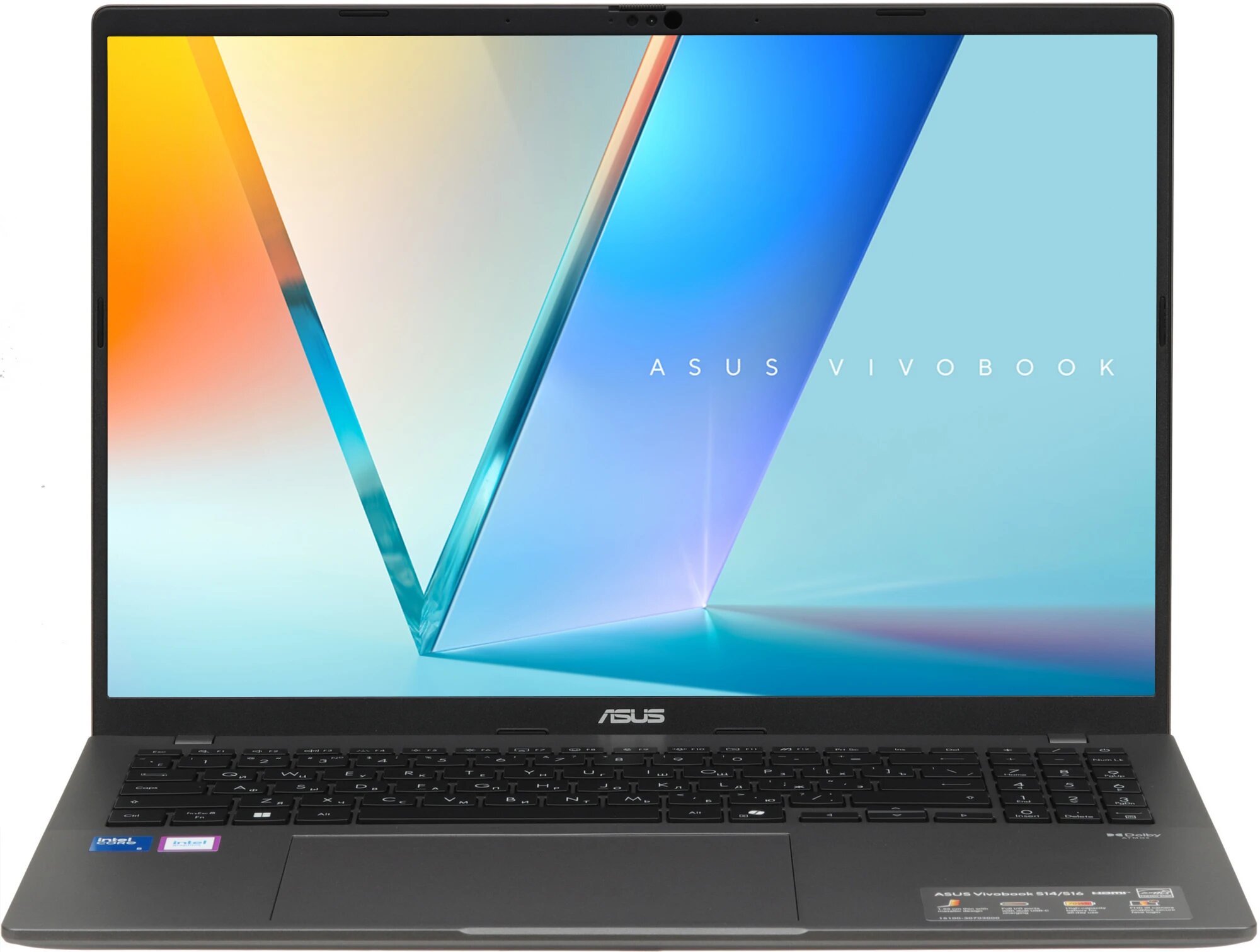 16" Ноутбук ASUS Vivobook S S3607VA. Intel Core Series 5 21OH/ 8 Ядер. RAM: DDRS 16 GB. SSD: 512 TB. MATE GRAY/ Cерый. Windows 11 Pro + Office 2021 Pro. Английская/русская раскладка клавиатуры.