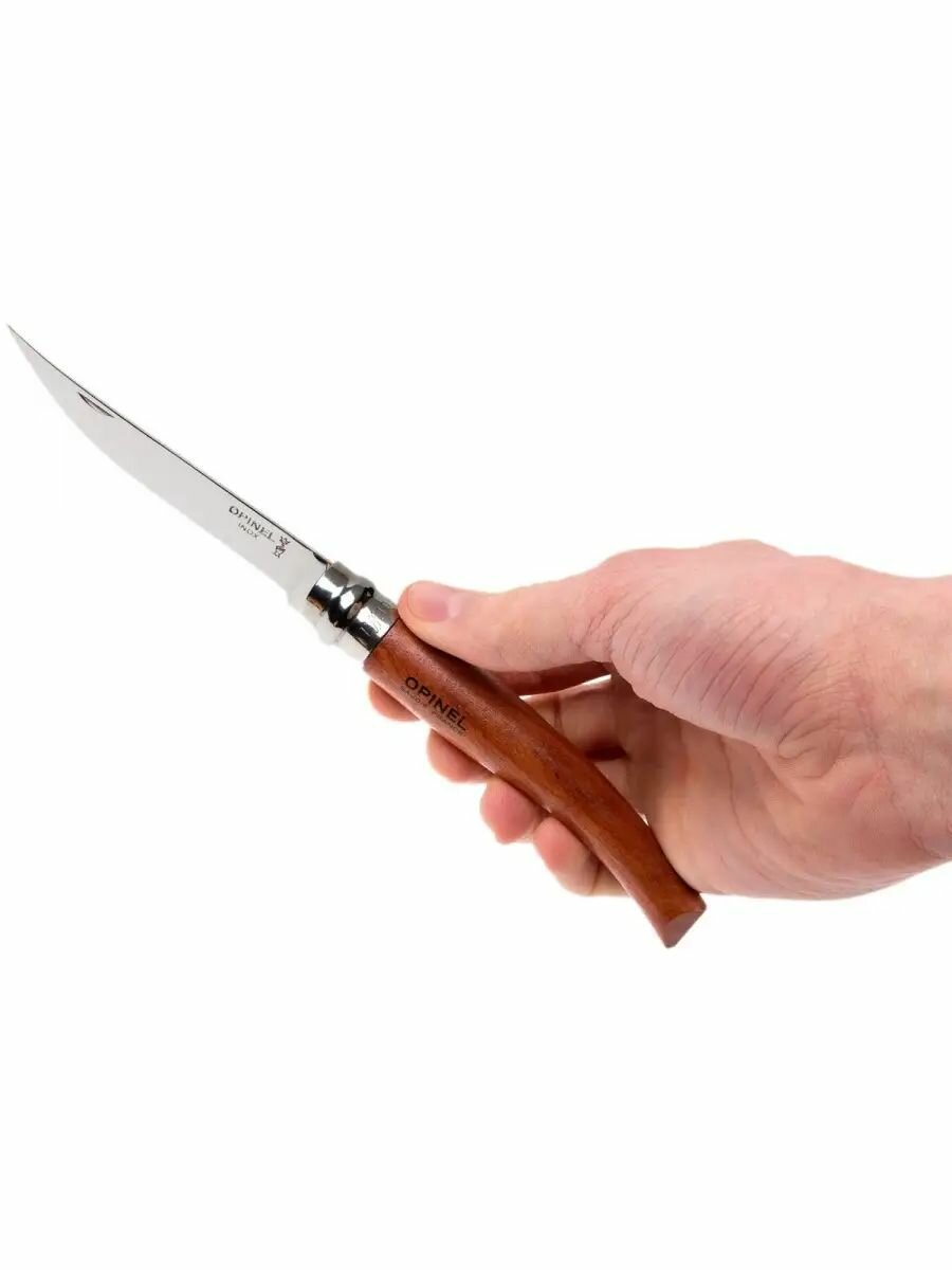 Филейный нож Opinel № 10, рукоять из бубинга, нержавеющая сталь