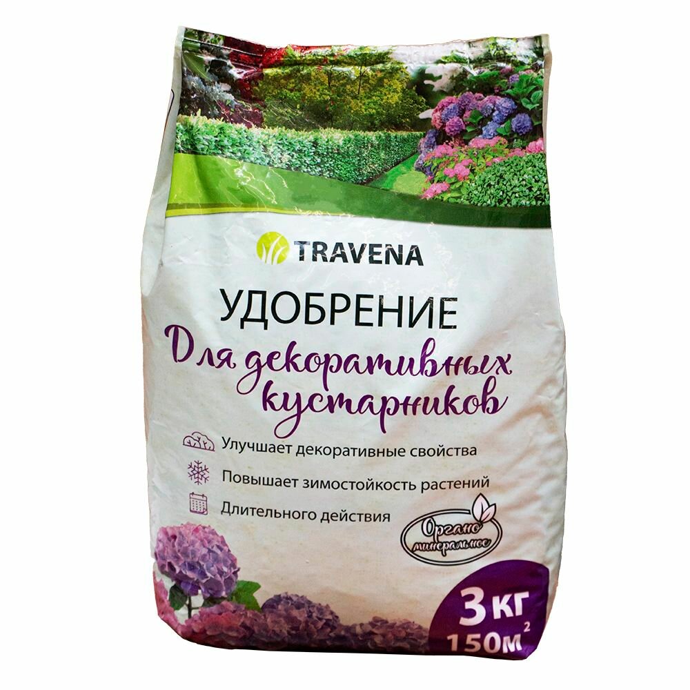 Удобрение органоминеральное для декоративных кустарников TRAVENA 3 кг