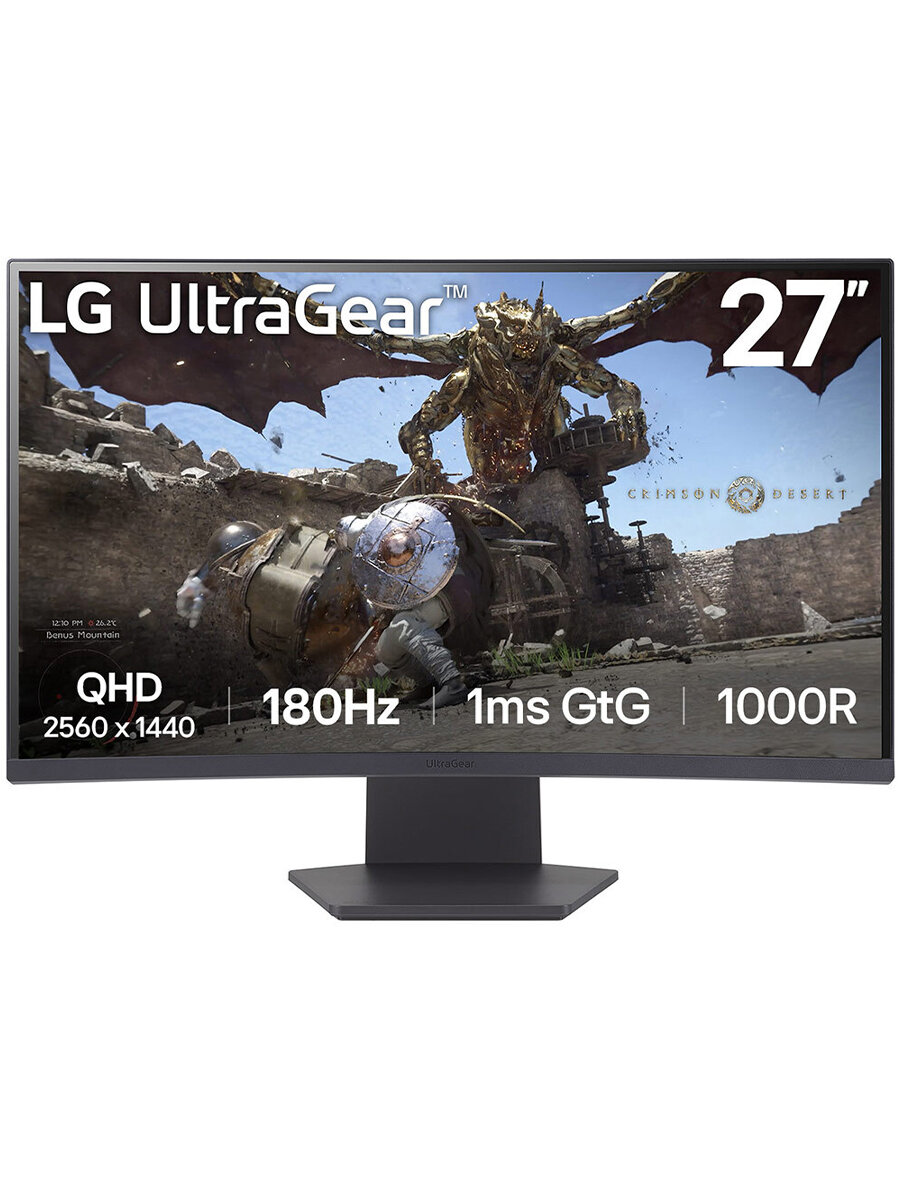 Изогнутый игровой монитор LG 27GS60QC-B. ARUQ