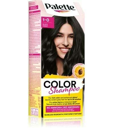 Краска для волос Schwarzkopf Palette Color Shampoo, черный, оттенок 1-0 (113), 50 мл