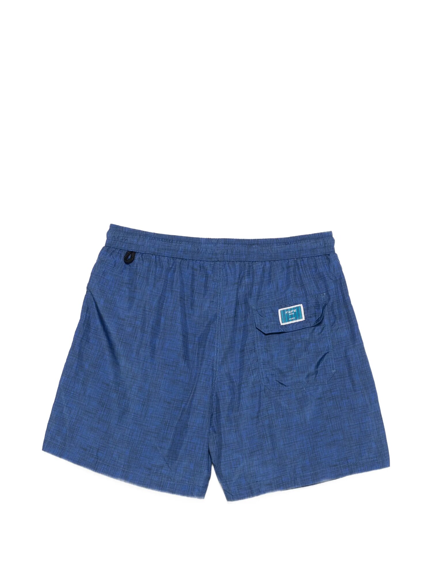 Шорты для плавания Fefe Crosshatch-pattern drawstring swim shorts, размер 52, blue — фото 1