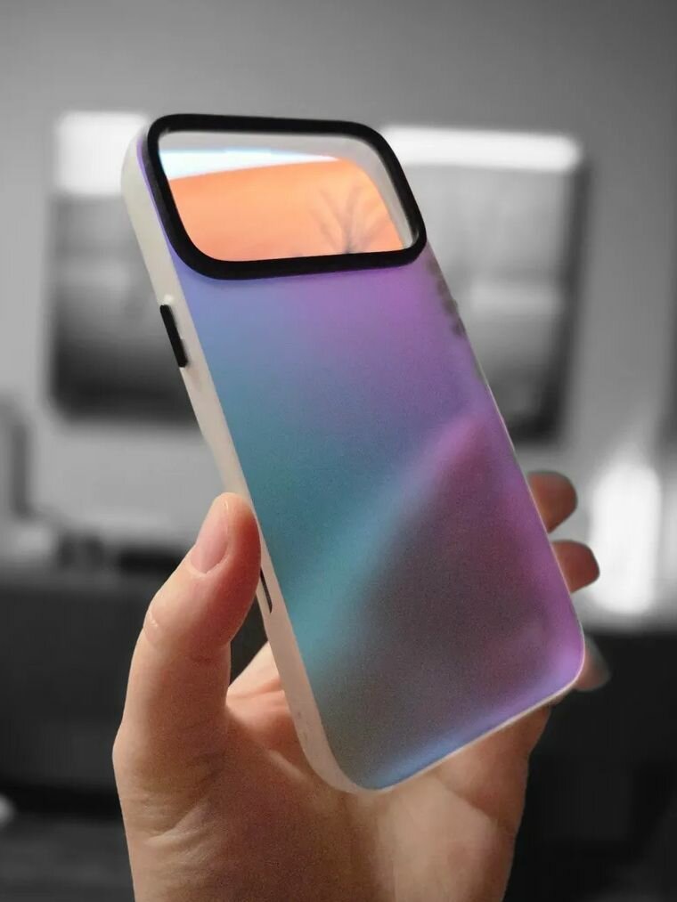 Перламутровый чехол для Apple iPhone （11-17） Pro Max / Айфон 17 Про Макс, полупрозрачный, жемчужный