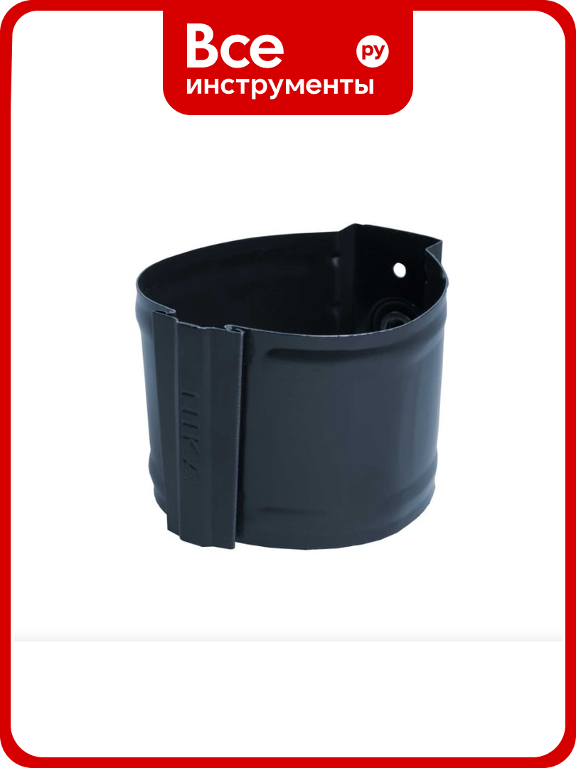 Круглый держатель трубы NIKA RAL 7024 серый, кирпич В0000020429, серый