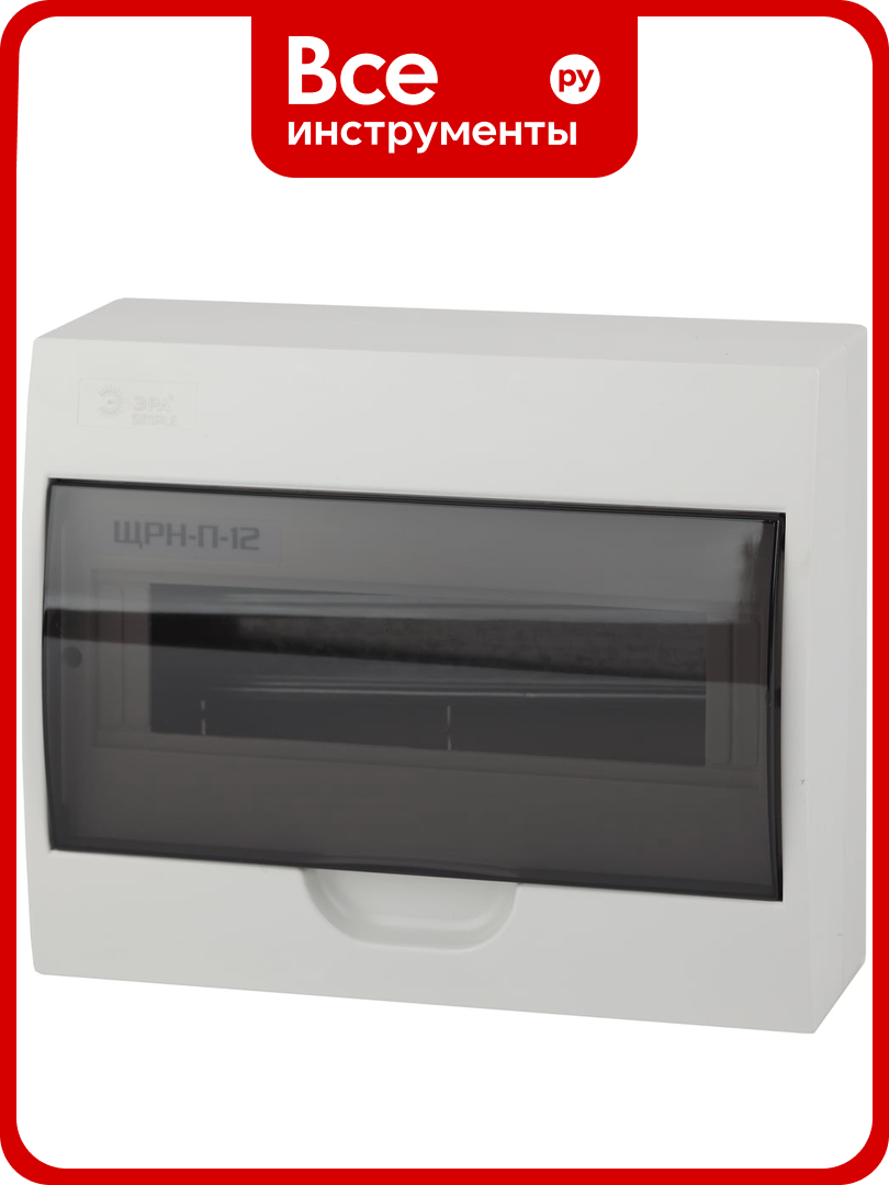 Корпус ЭРА ЩРН-П-12SIMPLE IP41, пластиковый Б0041525, защитного отключения