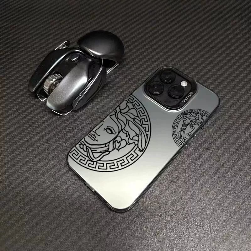 Чехол для iPhone 12 с защитой и декором IMD в черном цвете, дизайн полосы