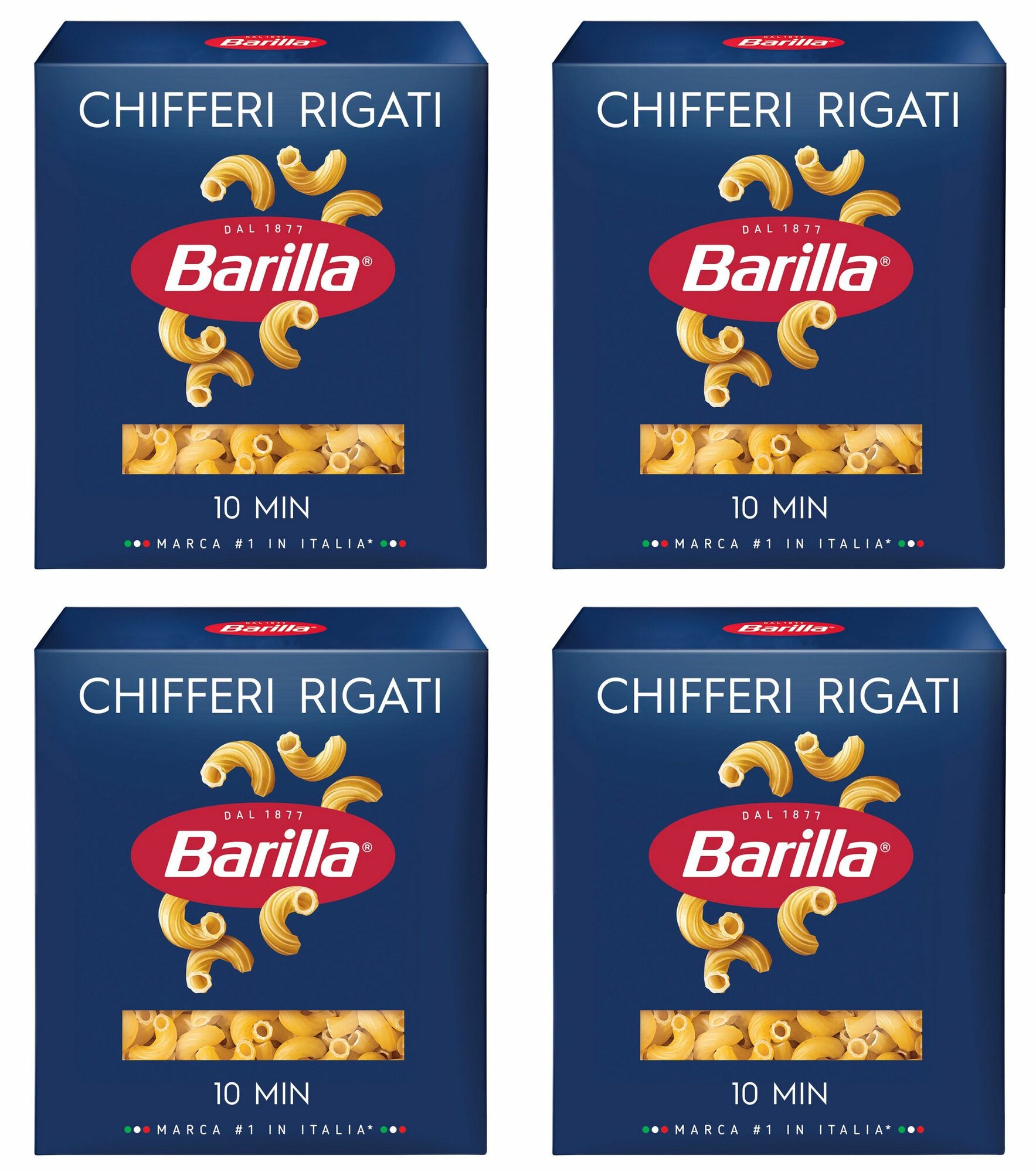 Barilla Макароны Chifferi Rigati №41 высший сорт, рожки, 450г, 4 шт