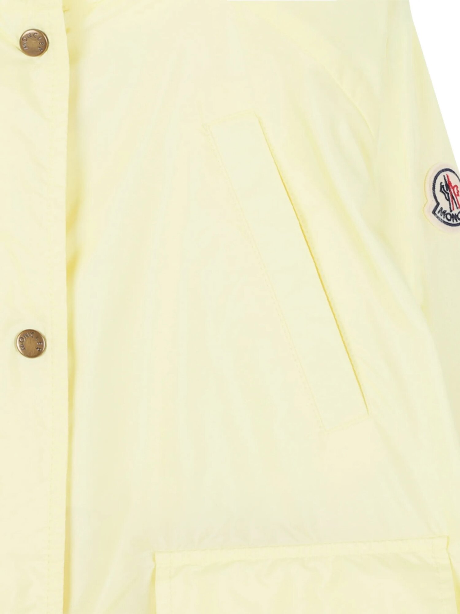 Куртка Moncler Logo-patch hooded jacket, размер 8 лет, светло-желтый — фото 1
