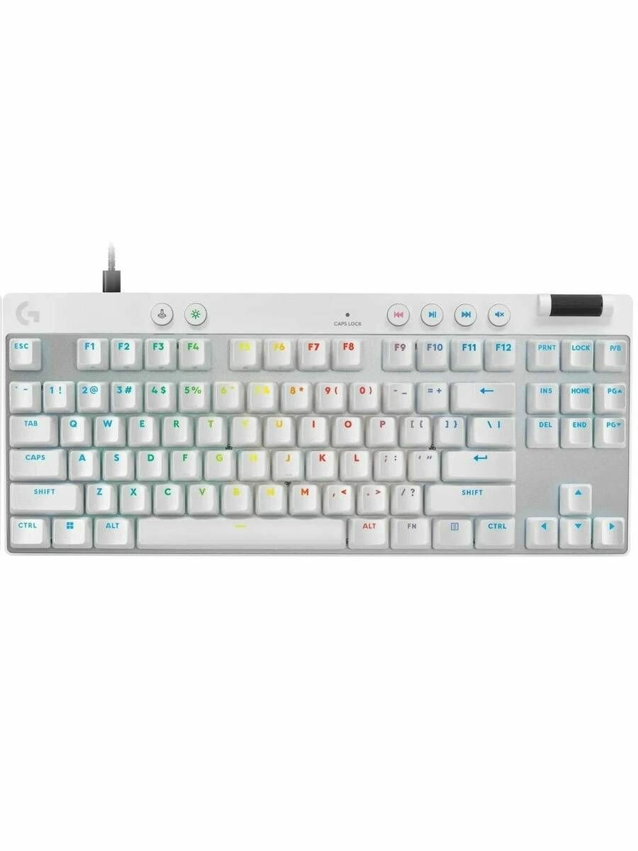 Logitech G PRO X TKL RAPID MAGNETIC LINEAR Magnetic Switch Проводная Магнитно-механическая игровая клавиатура, английская раскладка, белая