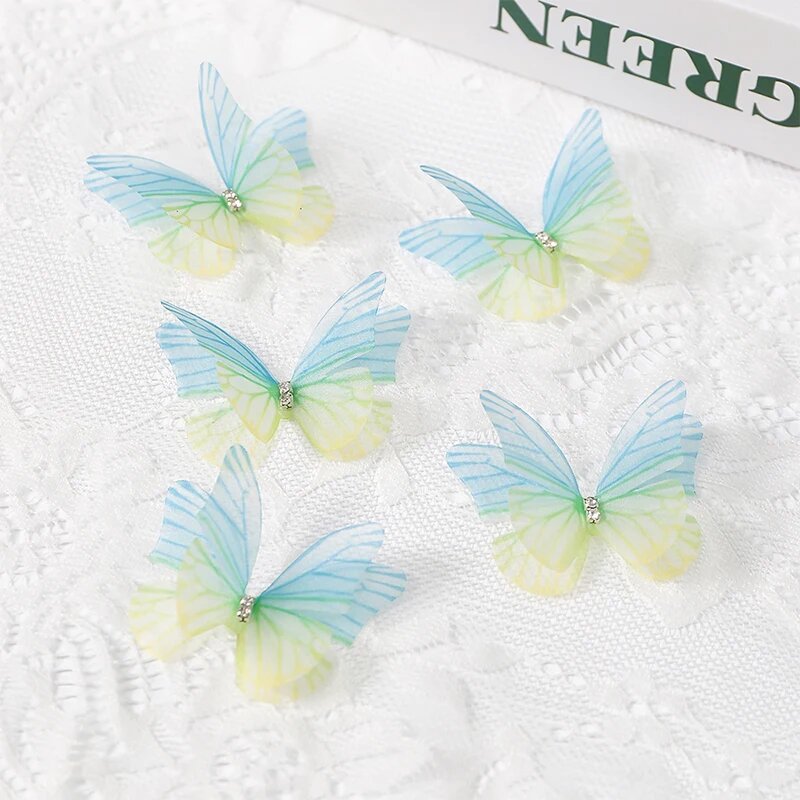 Органза бабочки Tiffany Blue, 5 см, 50 шт.
