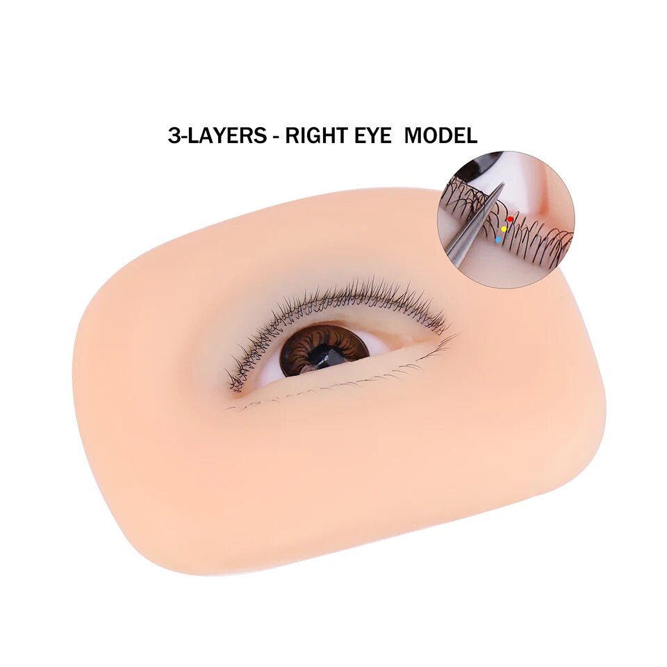 Манекен для тренировки ресниц Lashprofessor 5D силиконовый 3 Layers right eye