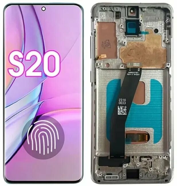 6,2-дюймовый OLED-дисплей для Samsung Galaxy S20, G980, G980F, G980F-DS, ЖК-экран с рамкой, сенсорная панель, белый.