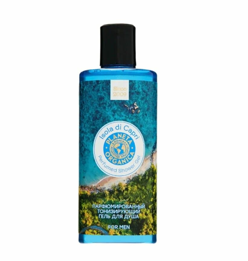 Planeta Organica For Men Гель для душа Парфюмированный тонизирующий Isola di Capri, 300 мл