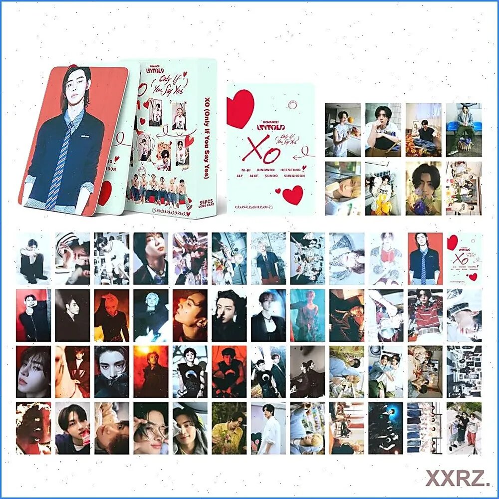 Кпоп Карты ENHYPEN LOMO 55 шт. ENHYPEN альбом XO 2024 Kарточки KPOP Энхайпен UNTOLD постер Набор Kарточек