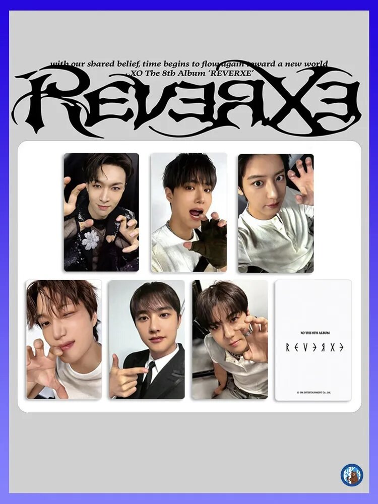 Карточка EXO (REVERXE showcase, Набор 6 штук, Коллекционная, Подарочная)