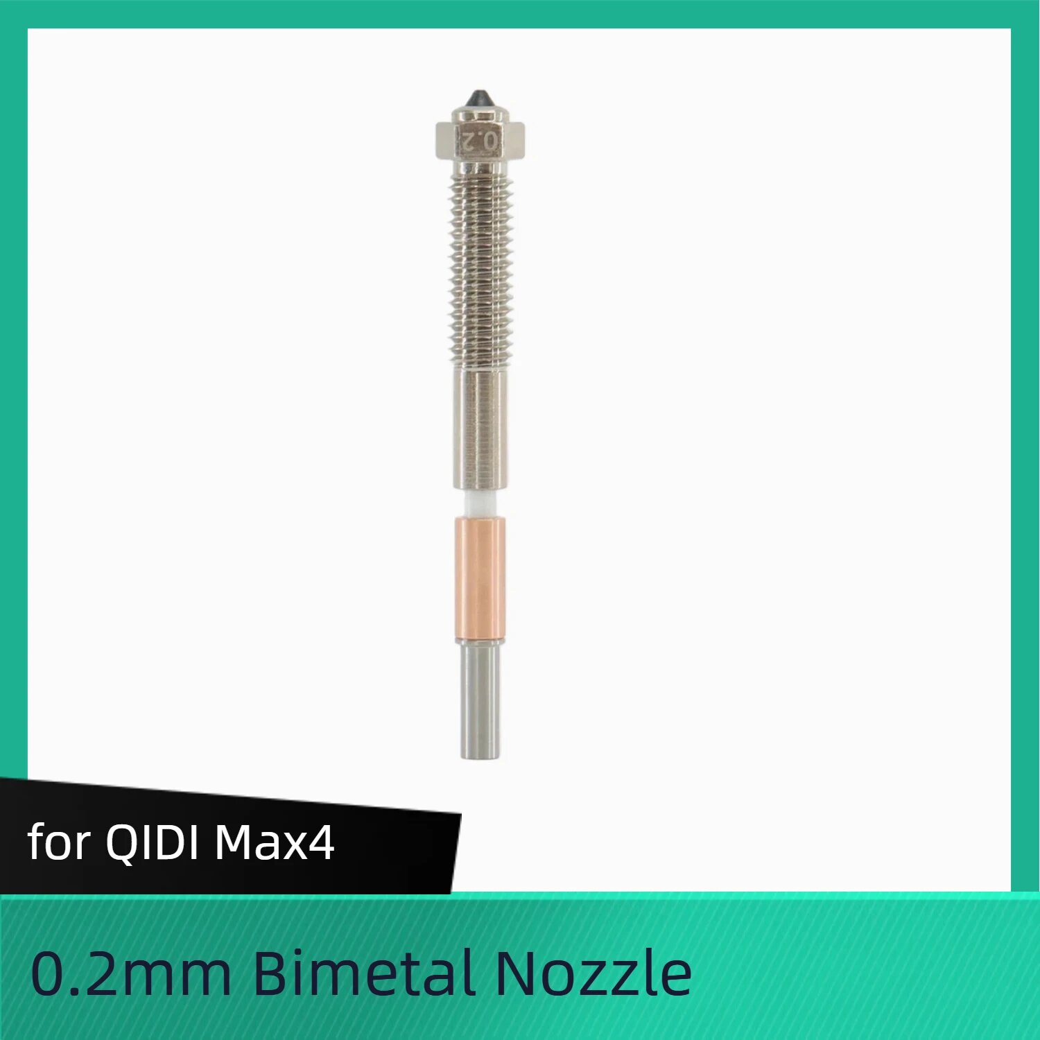 Биметаллические сопла для 3D-принтера QIDI Max4, набор 0.2, 0.4, 0.6, 0.8 мм 1pcs 0.2mm