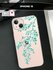 Силиконовый чехол на Apple iPhone 13 / Айфон 13 с принтом Бирюзовая веточка саку...