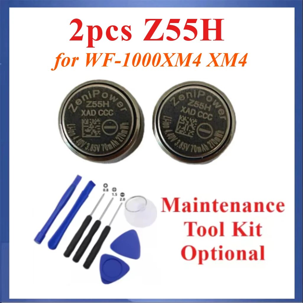 Аккумуляторы ZeniPower Z55H 3.85V 2шт для Sony WF-1000XM4