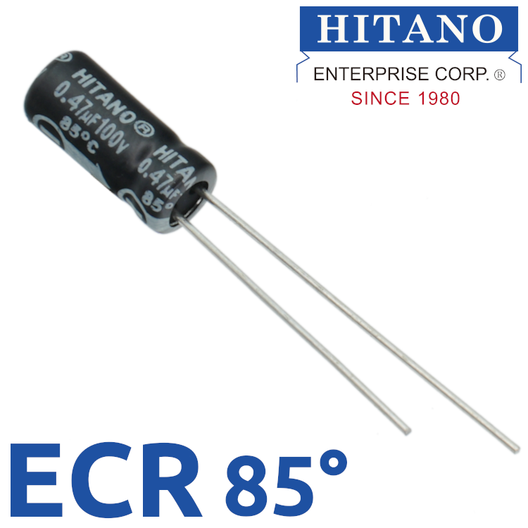0,47мкФ 100В / ECR / 5x11 / 105 С / конденсатор электролитический (10шт)