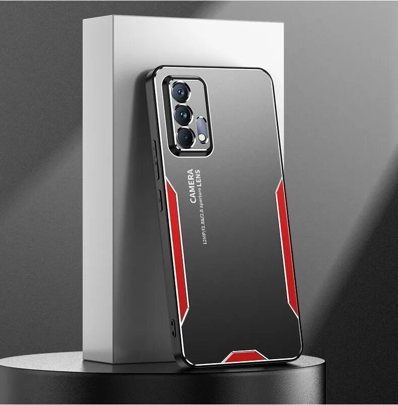 Подходит для Realme GT Master Edition и Realme X7 Max (Реалми ГТ Мастер Эдишн и Рилми Икс 7 Макс), защитная крышка из алюминия, металлическая защитная оболочка + защитное стекло в подарок
