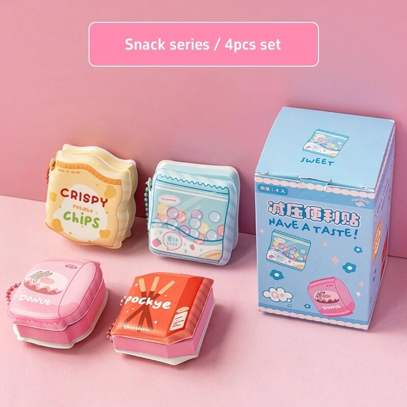 Блокнот для снятия стресса VALIOSOPA Kawaii Dessert Beverage Game Series Snack 4pcs