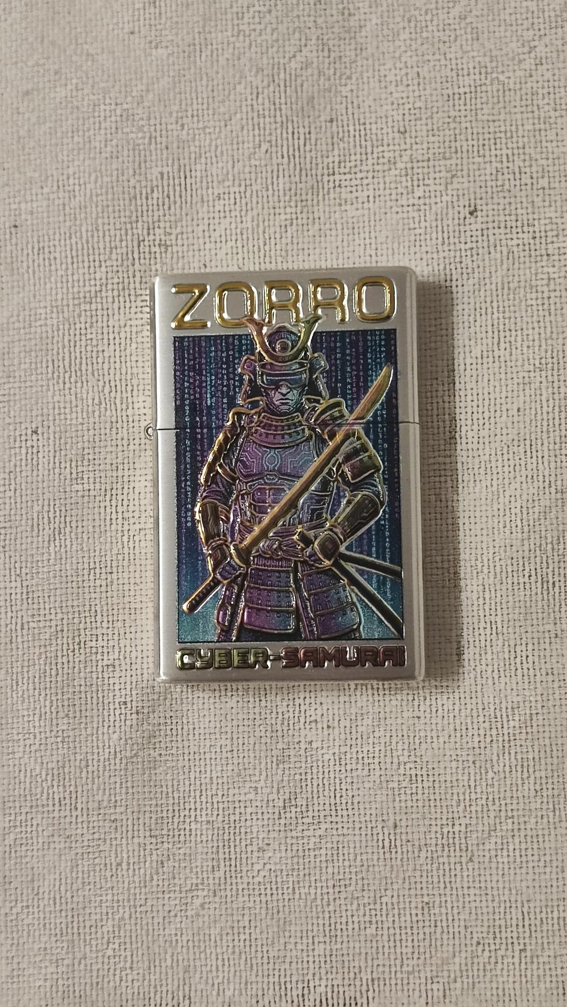 Подарочная зажигалка бензиновая Zorro "Кибер Самурай", не заправлена
