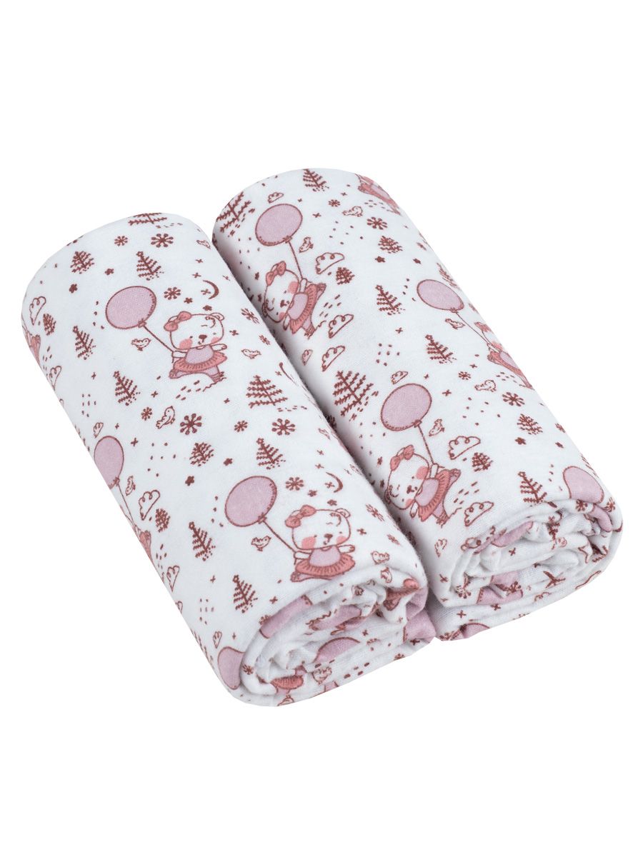 FunEcotex Пеленка для малышей 75 x 120 см, Фланель, 2 шт