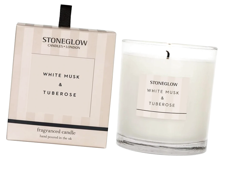 Stoneglow White Musk and Tuberose ароматическая свеча для дома 300 гр - Белый Мускус и Тубероза
