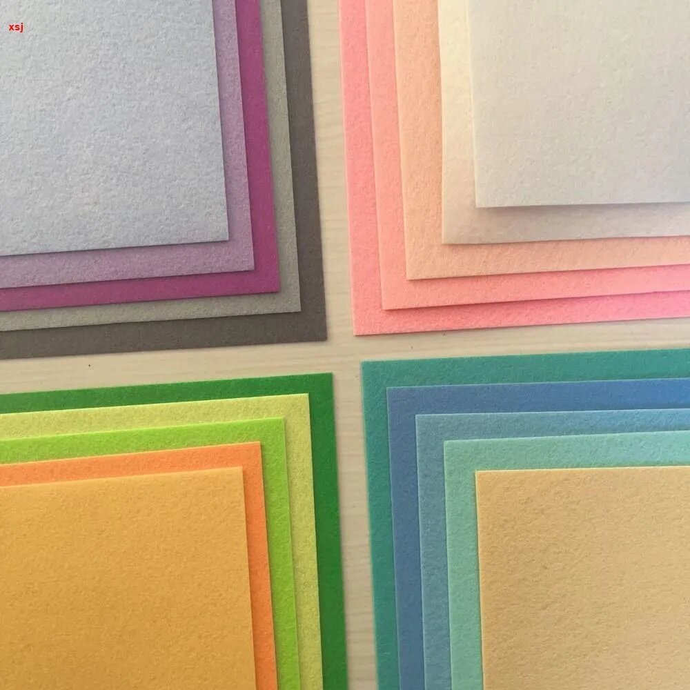 20 шт. Ткань из фетра для рукоделия, 20x30 см, 15x20 см, макаронные цвета, китайский