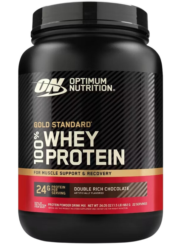 Сывороточный протеин Optimum Nutrition 100% Whey Protein Gold Standard 682 г, Двойной шоколад