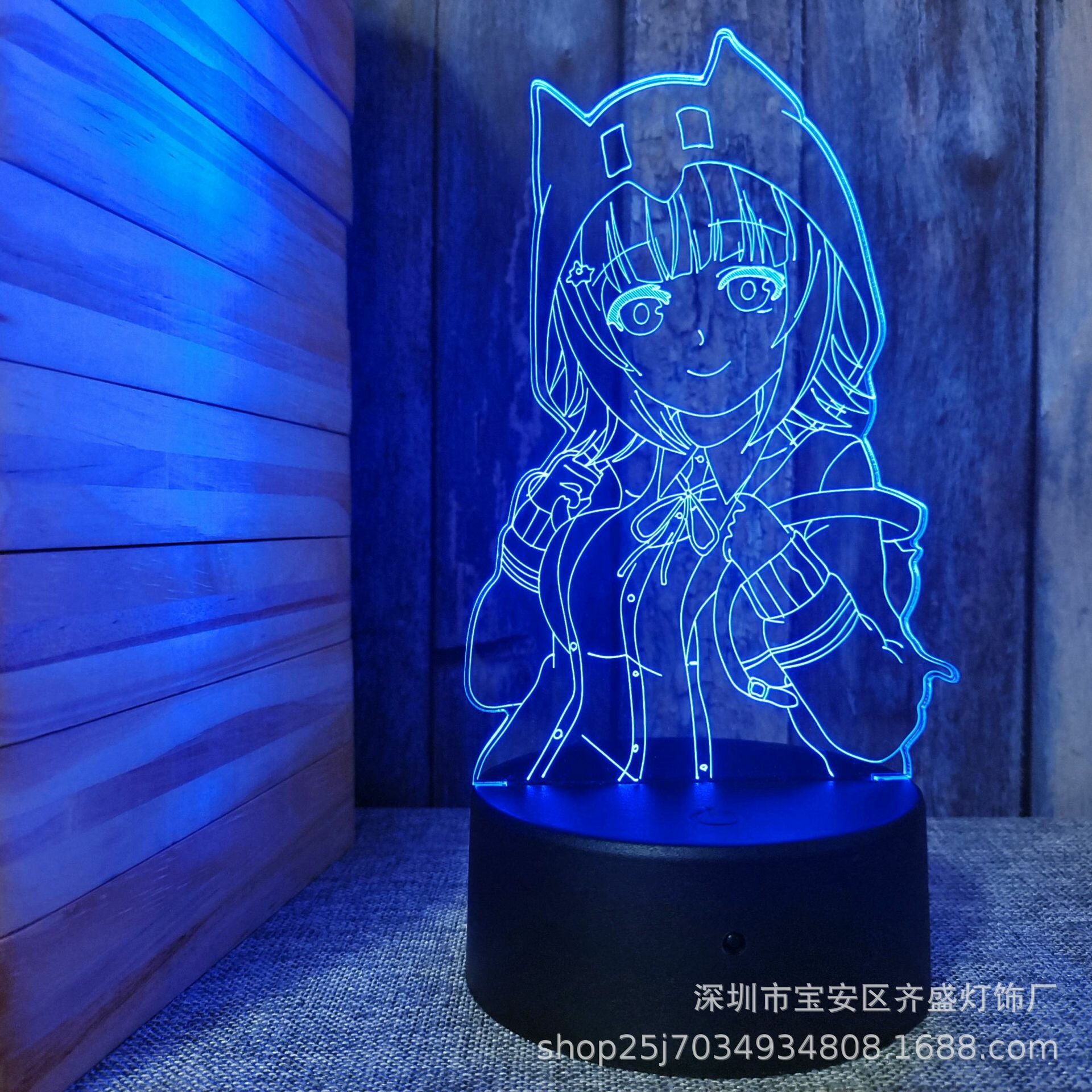Акриловая панель для 3D ночника с LED-подсветкой, прозрачная, 10см x 10см, одна деталь
