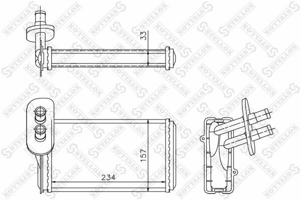 Радиатор печки STELLOX 10-35019-SX Vw Golf, Audi A3 96>