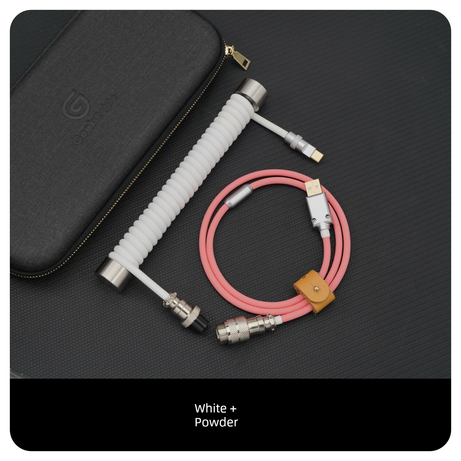 USB-A к Type-C Резиновый кабель для клавиатур, длина 95 см, желтый цвет