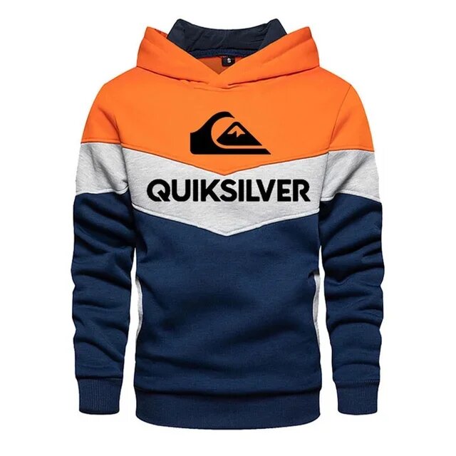 Мужская толстовка Quiksilver с капюшоном, оранжевый, размер M