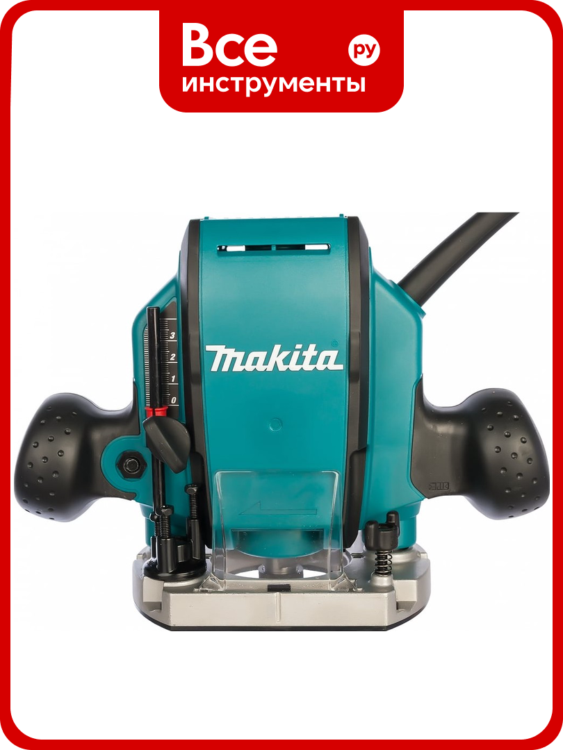 Фрезер Makita RP0900 надежной конструкции, профессиональный ручной, с цангой в комплекте и параллельным упором