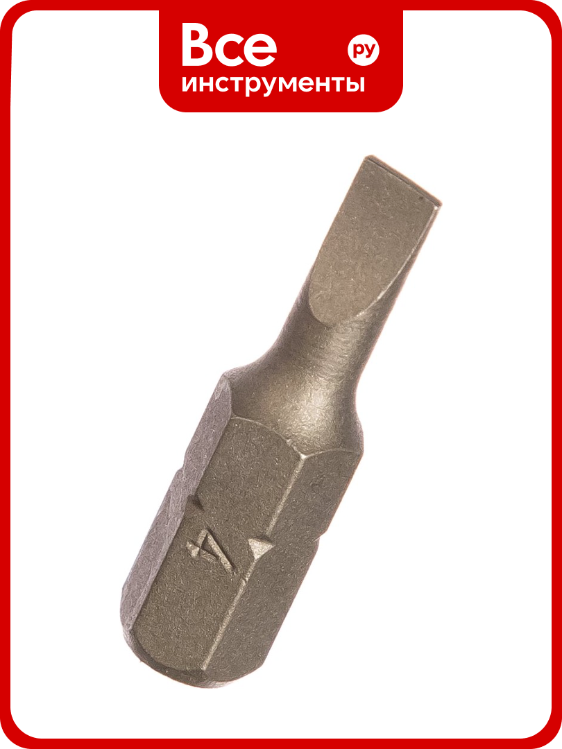 Вставка-бита 1/4"DR шлицевая SL4 Ombra 514540 односторонняя шлицевая бит S2 для шуруповерта