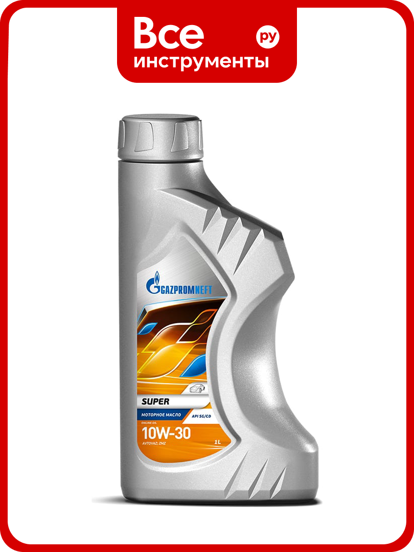 Масло Super 10W-30 1л Gazpromneft 253142138 минеральное масло для бензиновых и дизельных двигателей зимняя стабилизация
