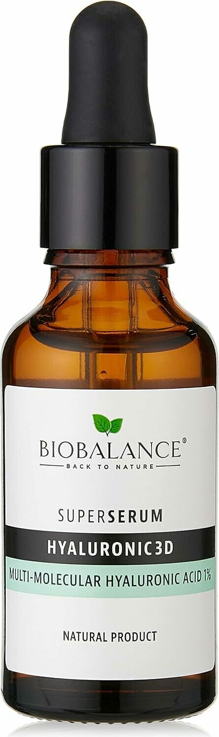 BIOBALANCE Сыворотка для лица с мультимолекулярной гиалуроновой кислотой 1% Super Serum 3d Multi-Molecular Hyaluronic Acid 1% 30ml