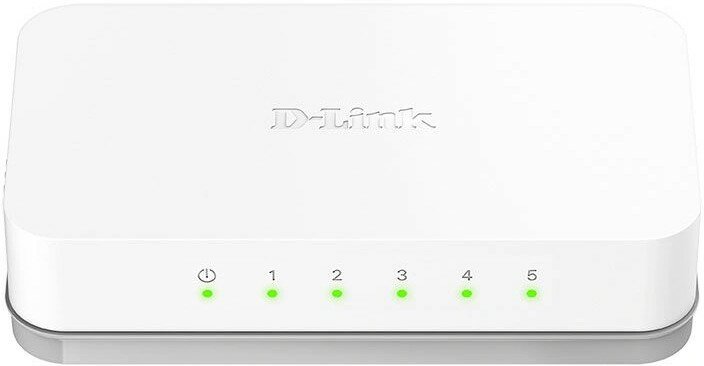 Коммутатор Неуправляемый D-Link 5 портов белый DL-DES-1005C/F6/E