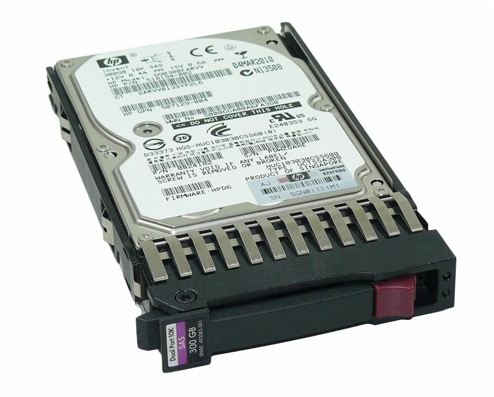 Жесткий диск HP DG0300FARVV 493083-001 518194-002 375863-015 300Gb (U600/10000/64Mb) 6G SAS 2,5". REF