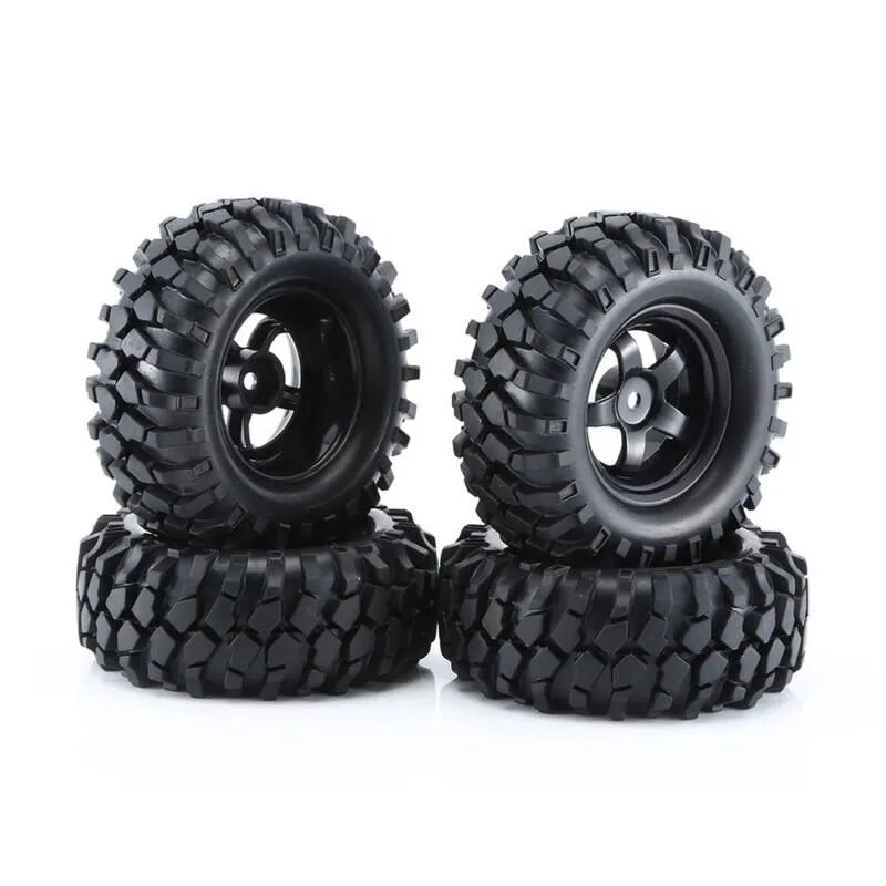 Шины для модели D90 CC01 1/10, - 6-луночный черный край ou