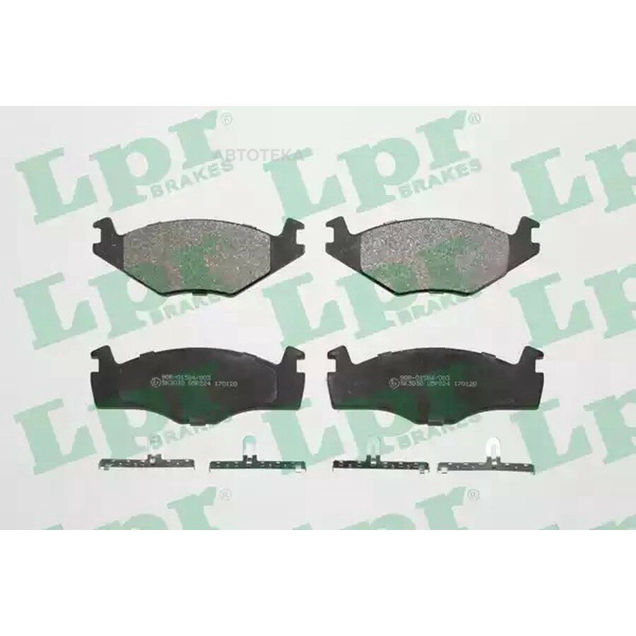 Колодки тормозные VOLKSWAGEN GOLF/JETTA/PASSAT 76-91 передние LPR 05P224