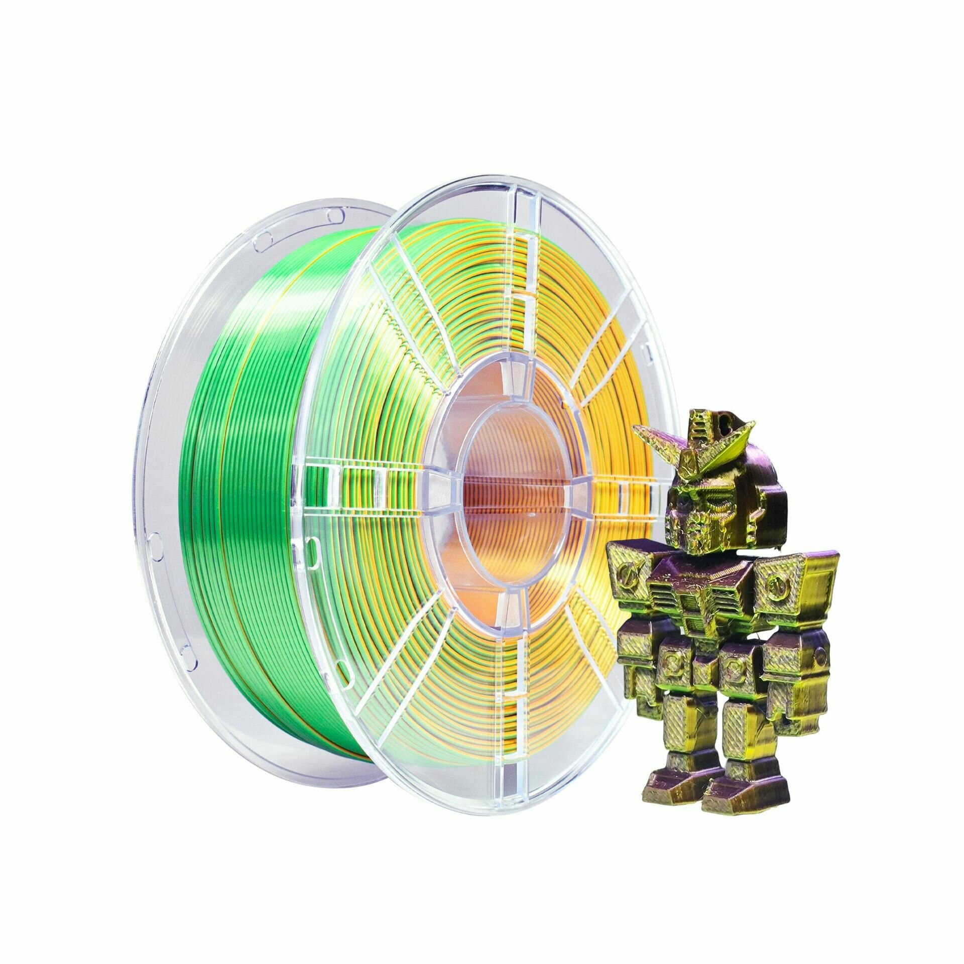 Пластик для 3D принтера PLA филамент трехцветный шелковый